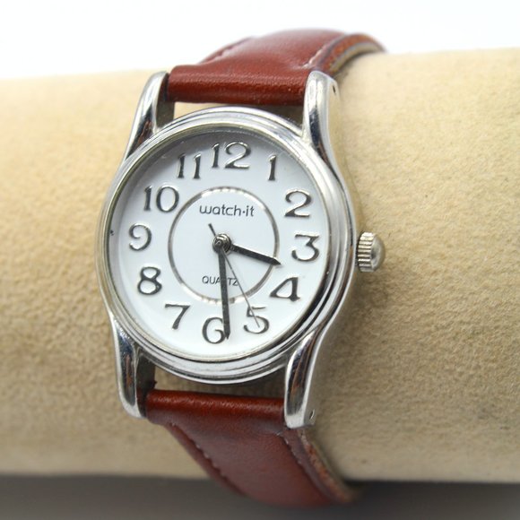 Watch-it | Accessories | Vintage Watchit Womens Casual 3mm Silver Tone ...
